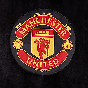 Manchester United FC Fleece Hoodie Blanket for Boys Teenagers One Size Kids Oversized Hoodie Man United Gifts for Boys (Black)