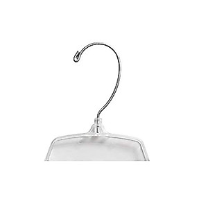 NAHANCO 98800 Plastic Shirt Dress Hanger with a Coordinate Connector, Heavy Weight, 17", Clear (Bulk Pack of 100)