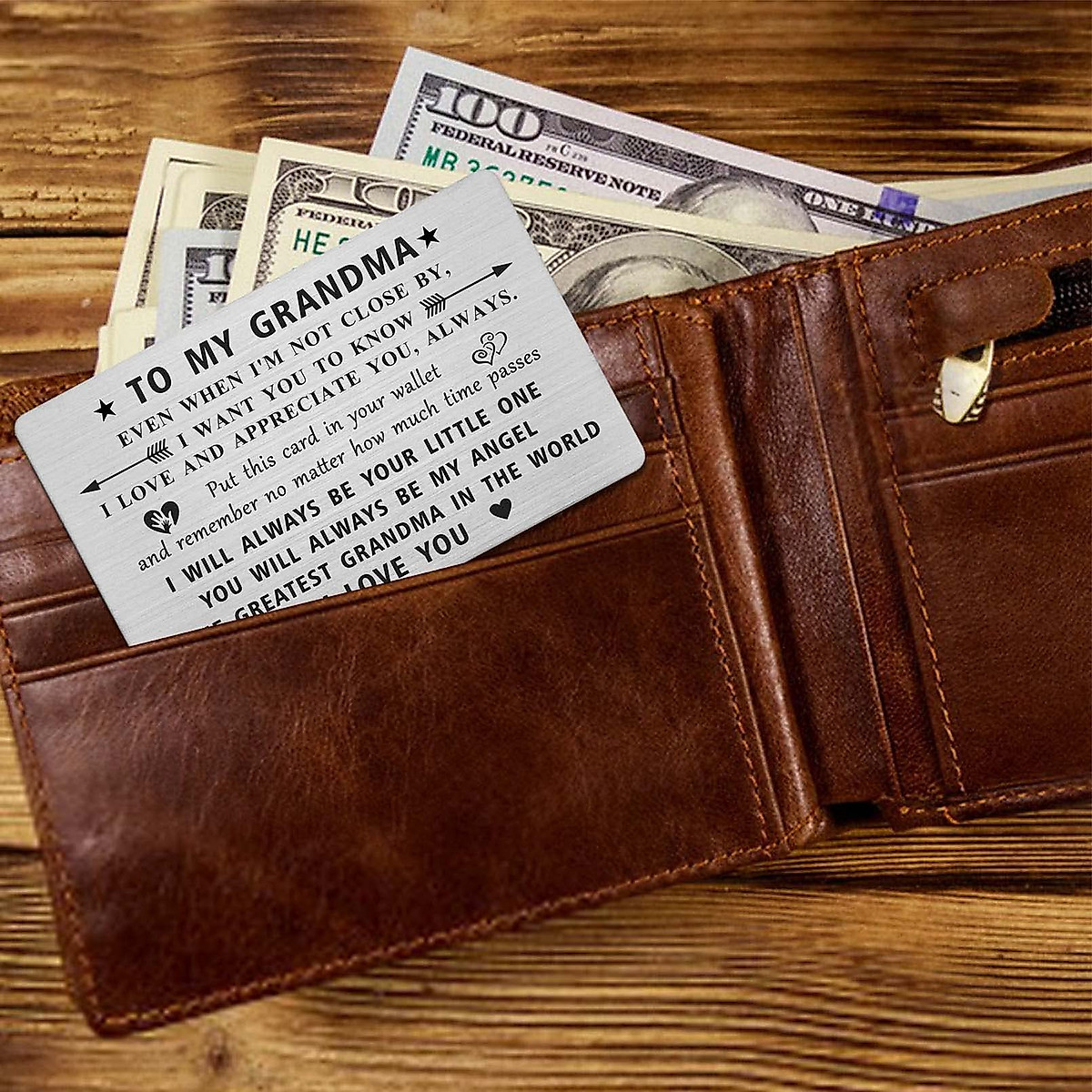 Jzxwan Grandma Gifts for Women, Best Grandma Gifts from Grandchildren, Personalized Birthday Christmas Card for My Grandma from Granddaughter Grandson, Thank You Grandma Presents