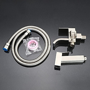 JIYTG Bidet Attachment for Toilet Handheld Toilet Bidet Sprayer Wall Mount Toilet Spray Gun Set with Hose Brass Cold Water Tap Hand Shower for Toilet Use