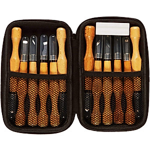 Wood Carving Tools,12 Set Professional Carving Kit Wood Carving Tools Set-Carving Hook Knife,Whittling Knife,Chip Carving Knife, Carving Knife Sharpener for Spoon Bowl Cup Woodworking