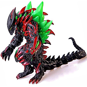 JAYKENIXO 3pcs Dragons Figures Monsters - 15" & 12" Head-to-Tail, Large Movable Joints Action Movie Series Soft Vinyl