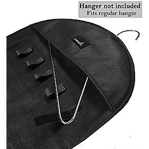 Misslo Jewelry Hanging Non-Woven Organizer Holder 32 Pockets 18 Hook and Loops - Black