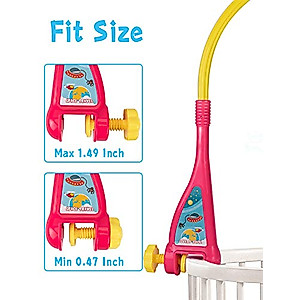 UNIH Baby Crib Mobile with Lights and Music, Moon and Stars Projection for Infants