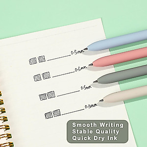 4pcs Cute Cat Ballpoint Kawaii Pens, Colorful 0.5mm Fine Point Retractable Pen, Comfortable Smooth Writing Pens, Quick Dry Black Ink Gel Pens, Cute Pens for Women & School Supplies, Aesthetic pens