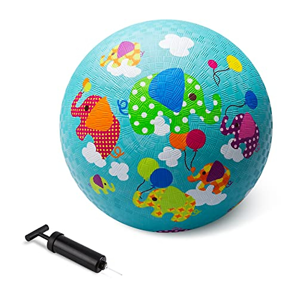 ZOOJOY Cartoon Playground Balls for Kids & Toddlers, 8.5" Rubber Kickballs Bouncy Ball Toys Indoor/Outdoor Ball Games, School Recess Balls with Pump