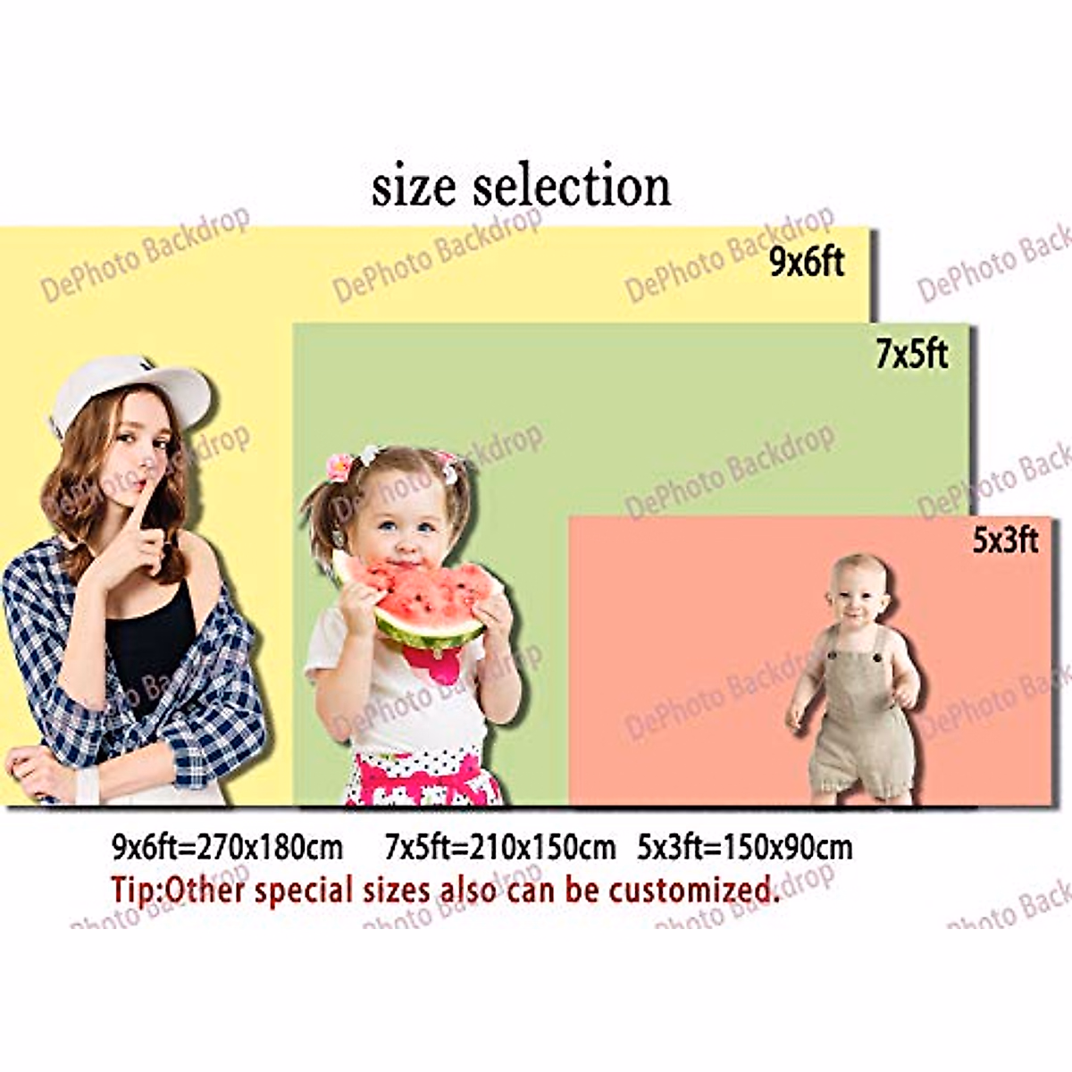 DePhoto Red Christmas Photo Backdrop Santa's Toy Shop Candy Cane in Snow World Xmas Family Holiday Party Banner Photography Background Supplies Decor Studio Prop PGT673B 9x6ft