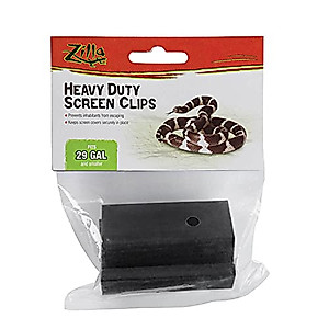 Zilla Reptile Terrarium Heavy Duty Fresh Air Screen Clips, 2 Pack, Small