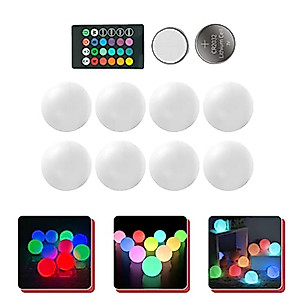 Angoily Pool Decor 8Pcs Floating Pool Lights LED Pool Ball Lights Light Up Pool Balls Float or in Pool Garden Patio Party Outdoor Garden Decoration