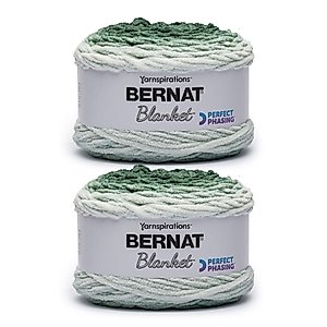 Bernat Blanket Perfect Phasing - 2 Pack of 220 Yards/10.5 oz Forest 100% Polyester Yarn