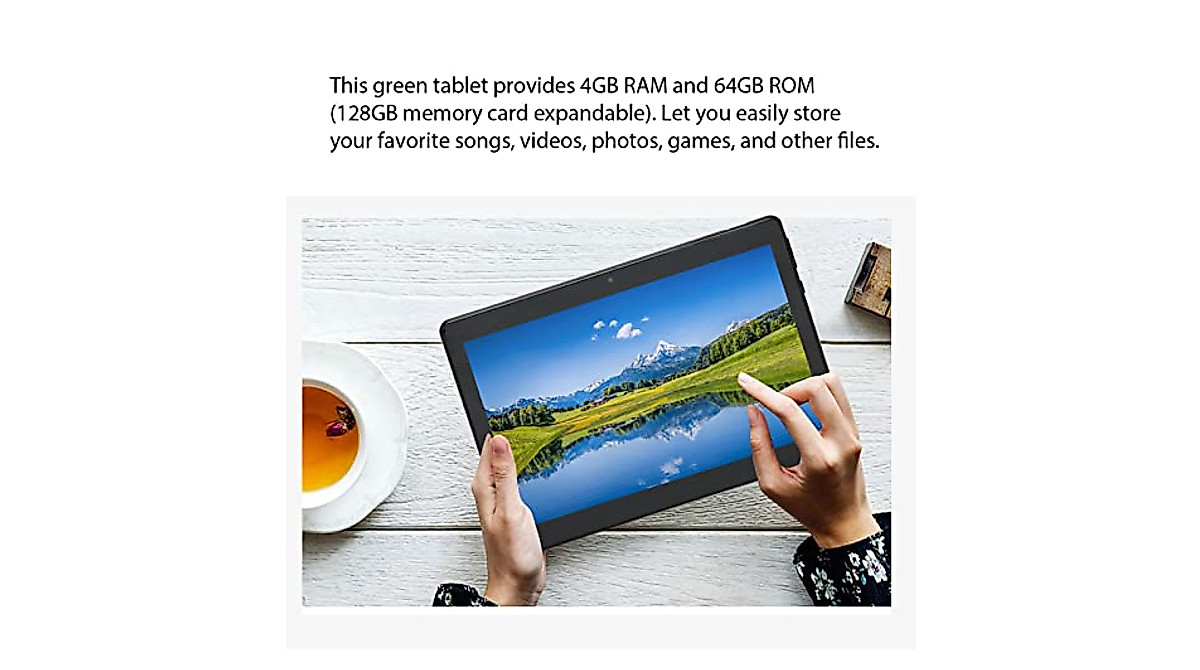 Cosiki 10.1-Inch Tablet with 4GB RAM, Dual SIM, Android 12