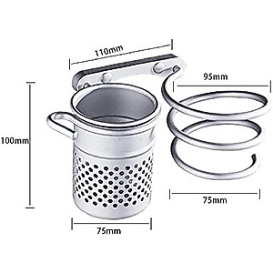 Hair Dryer Holder Wall-Mounted Hair Dryer, Bathroom Hair Care and Styling Tool Storage Bag, Aluminum Shelf Storage Bag, Used to Store Hair dryers, Curling Irons, Hair straighteners, Brushes