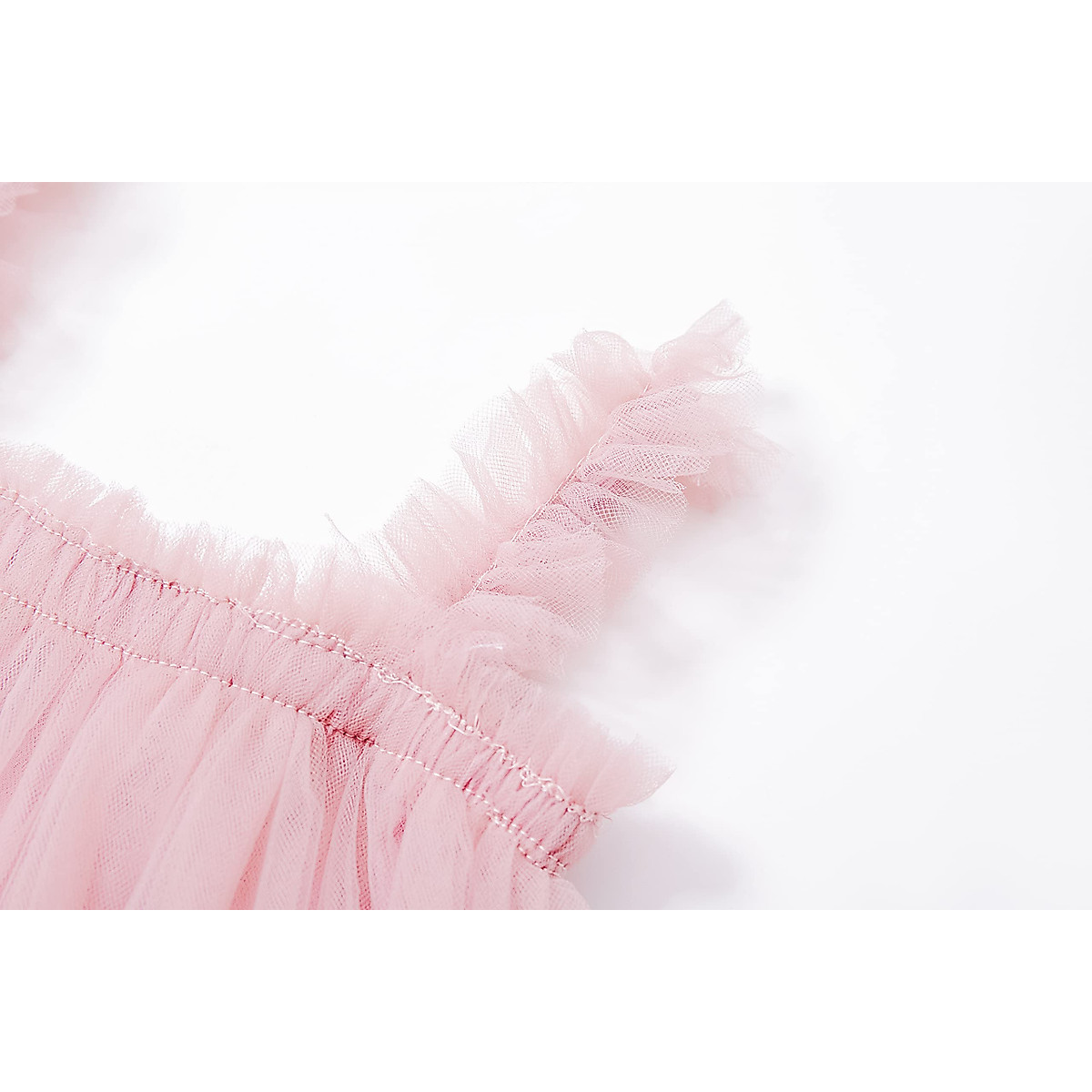 LZH Baby Girls Layered Dress Tulle First Birthday Dresses for Girls Toddler Princess Sleeveless Tutu Dress Pink