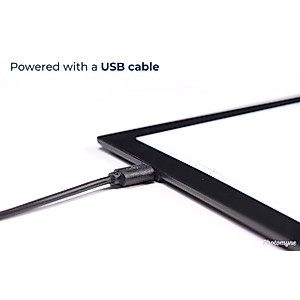 Photomyne Light Pad Backlight | Slides & Negatives viewer | Film Negatives & Old Slides Scanning Lightbox | Hands-Free Ultra-Thin Ultimate Brightness  (Includes USB Adapter) - Black