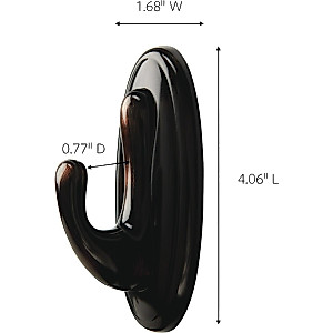 3M Command Oil Rubbed Bronze Curtain Rod Hook (2-Pack) - 1 Each