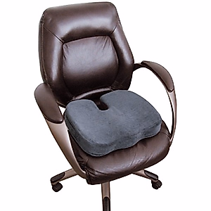 TravelMate Gel-Enhanced Memory Foam Seat Cushion – Perfect for Office Chair & Car Seat Cushion – Helps Relief from Tailbone Pain – Reduce Pressure on Coccyx & Hip – Non-Slip Washable Cover