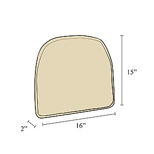 Klear Vu Raindrop The Gripper Non-Slip Kitchen Chair, 15"x16" Seat Pad, 4 Count (Pack of 1), Taupe