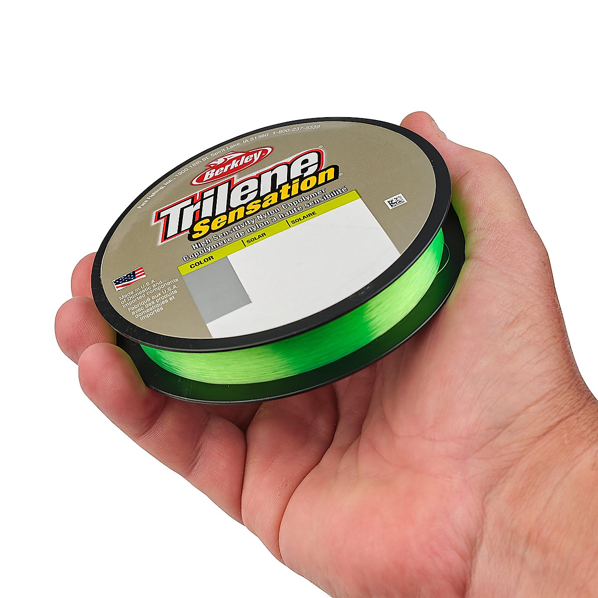 Berkley Trilene® Sensation, Solar, 4lb | 1.8kg Monofilament Fishing Line, Suitable for Freshwater Environments