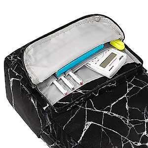 Choco Mocha Black Marble Backpack for Girls Travel School Backpack 17 Inch