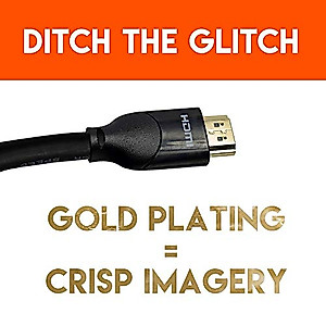 ECHOGEAR Short 2ft 4k HDMI Cable - Supports HDR, 4K & 120fps Refresh Rate On PS5, Xbox Series X, & Other Devices - 48gbps Bandwidth & Gold Plated Connections