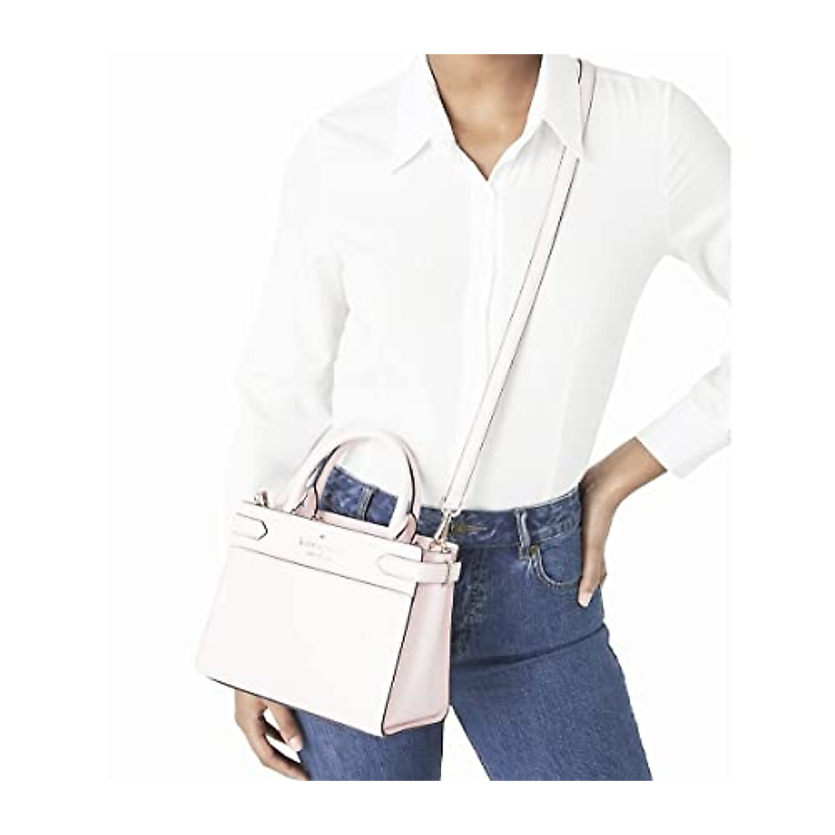 Kate Spade New York STACI SMALL SATCHEL SHOULDER TOTE BAG CHALK PINK