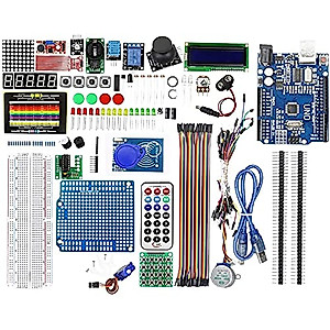 Treedix Basic Starter Kit Multi-Function Shield Learning Ultimate Starter Kit Compatible with Arduino IDE UNO R3 MEGA Nano Kit for Starter