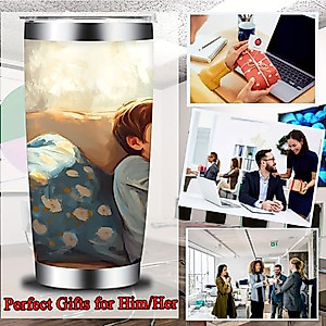 FOCIUZTA 20oz Warm Family Love Tumbler with lid, Travel Coffee Cup, Ideal for Easter, Mother Day, and birthday gifts