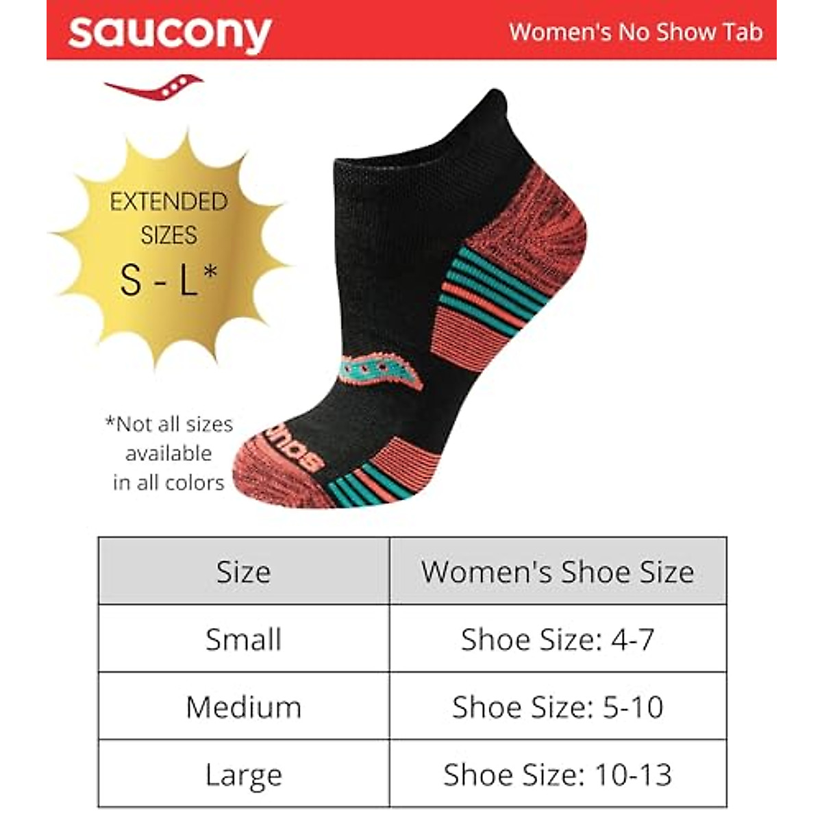 Saucony Women's RunDry Performance 8, 16 Heel Tab Athletic Socks, S-L, Assorted Darks (8 Pairs), Medium