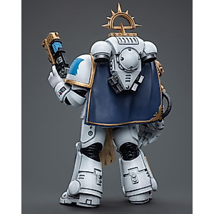 Pipigirl JoyToy 40K Space Marine Genuine License 1/18 Action Figure, Space Marines White Consuls Captain Messinius, 4.88 inch Action Figures Kits (Captain Messinius)