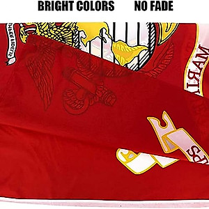 US Marine Corps USMC Flag 3x5 Outdoor Double Sided - Heavy Duty Polyester US Military Army Flags Long Lasting with 2 Brass Grommets…