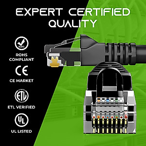 GearIT 100-Pack, Cat5e Ethernet Patch Cable 3 Feet - Snagless RJ45 Computer LAN Network Cord, Black - Compatible with 48 Port Switch POE Rackmount 48port Gigabit