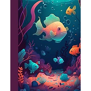 Underwater Coral Reef Notebook and Journal for Kids with Writing and Drawing Space