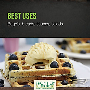 Frontier Co-op Organic Whole Poppy Seed 1lb - Bulk Bag of Poppy Seeds for Baking, Salad Dressing, Cooking, Kosher Recipes and More