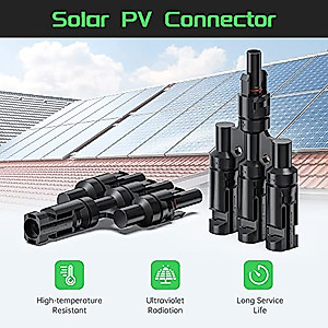 Bateria Power Solar Branch Connectors, Y Connector in Pair for Parallel Connection Between Solar Panels (T3 Y Connector)