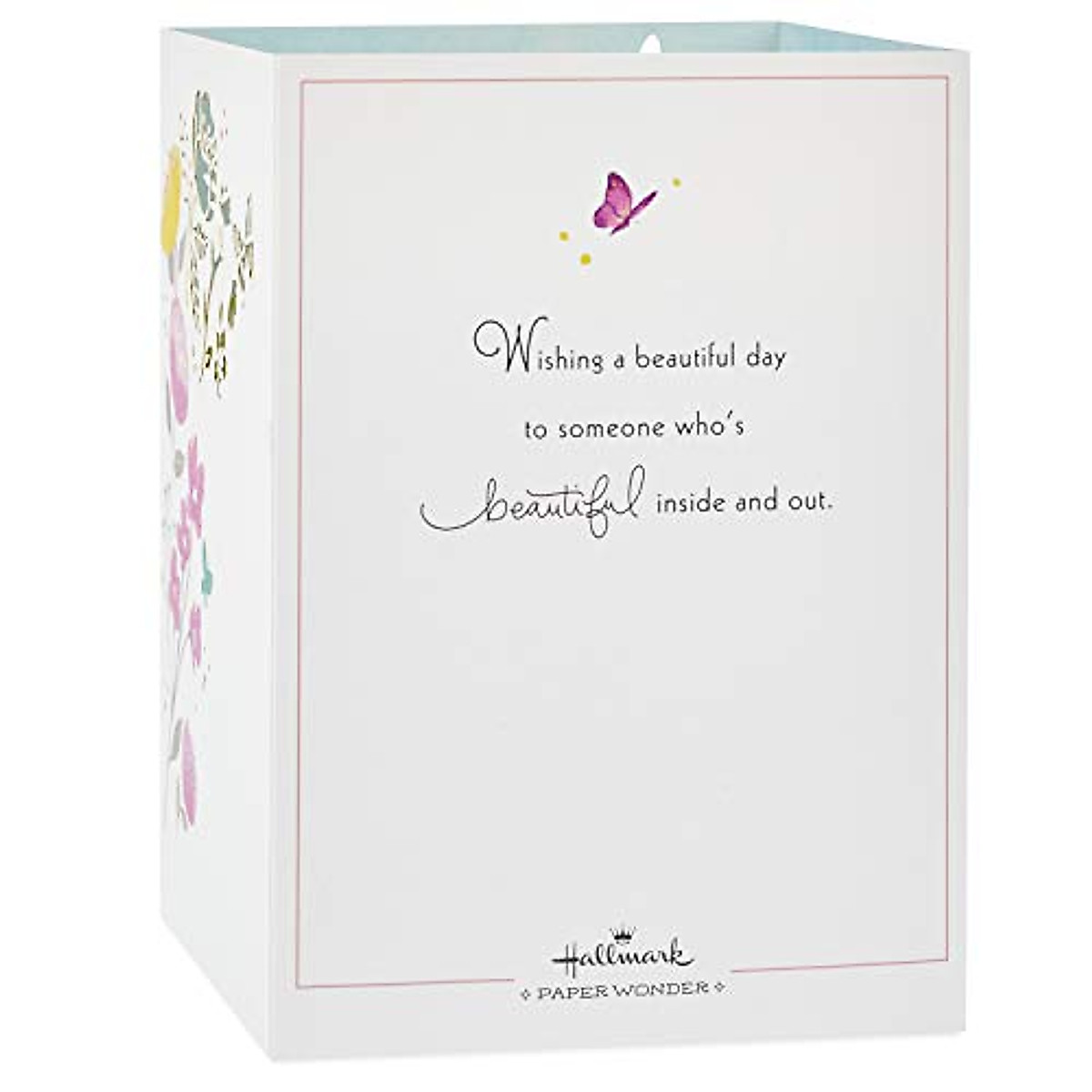 Hallmark Paper Wonder Displayable Pop Up Birthday Card for Her (Beautiful Butterflies and Flowers)