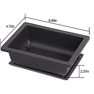 KINJOEK 20 PCS 6.5 Inch Plastic Bonsai Training Pots with Drainage Trays, Rectangular Plant Bonsai Pot, Flower Succulent Tree Growing Pots Container for Garden, Indoor, Home Decorative