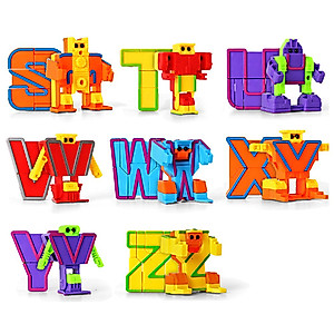 miYou Alphabet Robots Toy for Kids ABC Learning Education Preschool Toys 26 Pieces/Gift Box