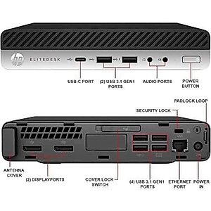 HP EliteDesk Mini Desktop Computer with 24 inch Monitor Bundle,Intel i7-6700 AX210 Wi-Fi 6e,Bluetooth 5.2,32GB RAM,New NVMe 1TB SSD, Wireless Keyboard & Mouse,Windows 10 Pro (Renewed)