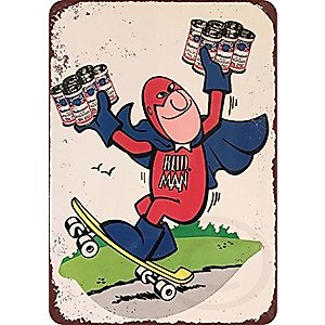 Custom Kraze Budweiser Bud Man Brewery Vintage Skateboard Reproduction Metal Sign 8 x 12