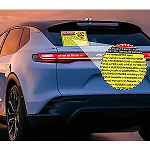 Parking Violation Stickers Hard to Remove "You are Illegally Parked" Tow Reserved Handicapped,Private Parking Stickers 5 x 8 Inch - You are Illegally Parked Stickers Towing Labels for Cars 25 Pack