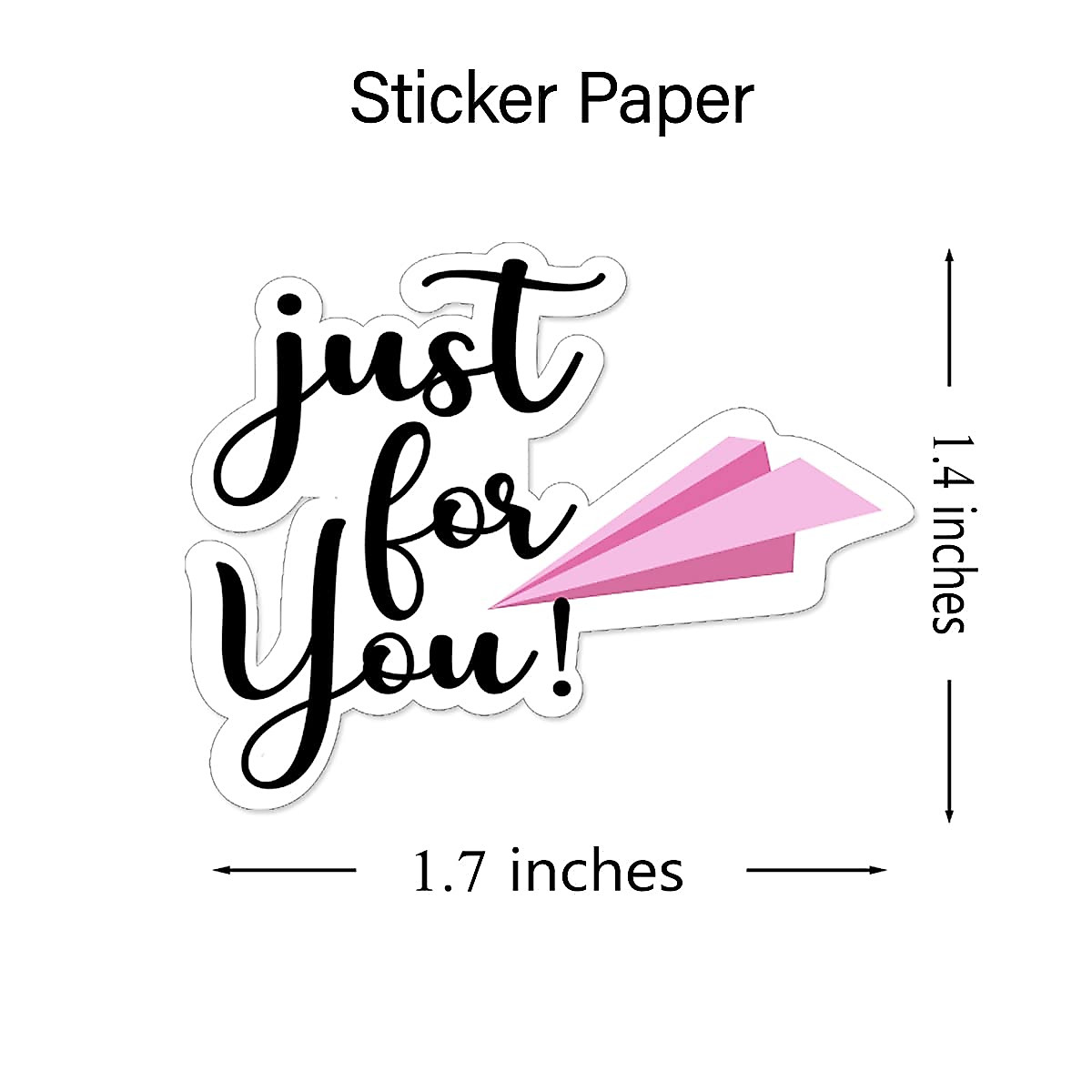 Wailozco 1.5'' Just for You Stickers, Thank You Stickers,Handmade Stickers,Business Stickers,Envelopes Stickers for Online Retailers,Handmade Goods,Small Business,500 Labels Per Roll