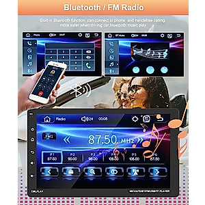 Car Stereo Single Din Apple Carplay, Rimoody 9 Inch Detachable Touch Screen Car Radio with Bluetooth Android Auto FM Radio Mirror Link TF/USB/AUX Input Car Multimedia Player + Backup Camera