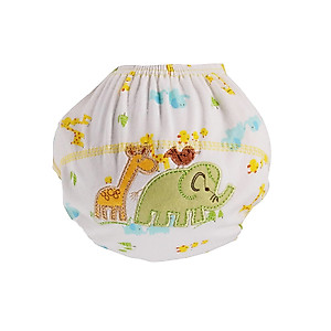 AUBIG Baby Boys Bloomers 4Pcs Toddler Girls Toilet Pee Potty Training Pants Cotton Underwear Ruffle Underpants Breathable Panties