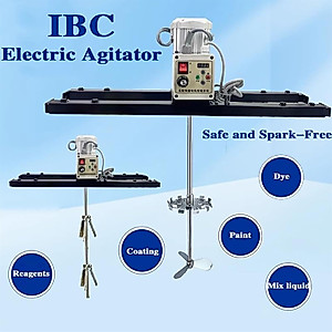 Electric IBC Paint Mixer, 2100W Commercial Tank Mixer Machine, 1 Ton/1000L Stirring Capacity Paint Stirring Machine, 40NM High Torque and Adjustable Speed, for Medium To High Viscosity