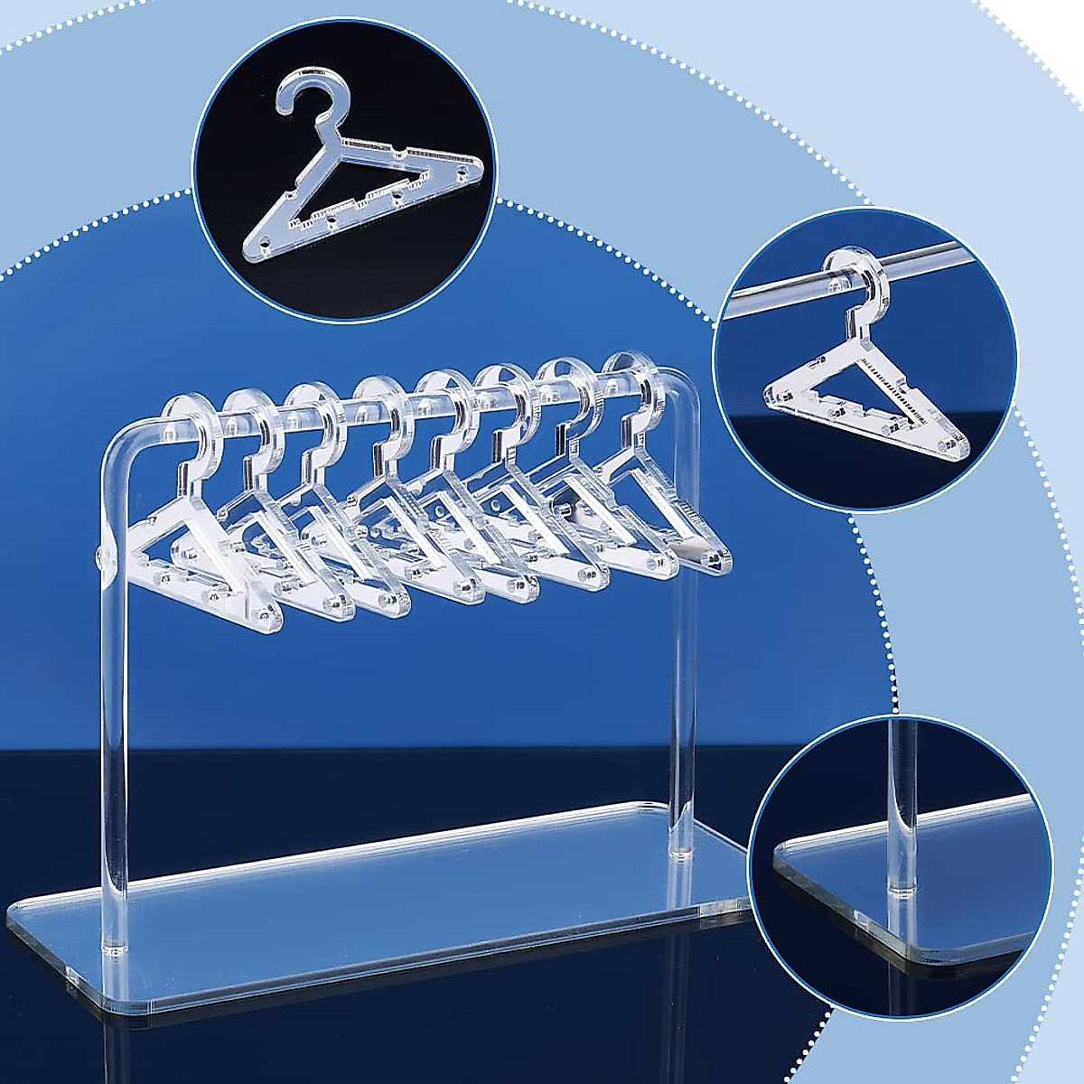 PH PandaHall Coat Hanger Earring Holder, Jewelry Display Dangle Earring Hanging Organizer Mini Earring Necklace Hanger Ear Studs Display Rack for Retail Show Personal Exhibition, 2.3x5.9x4.2inch