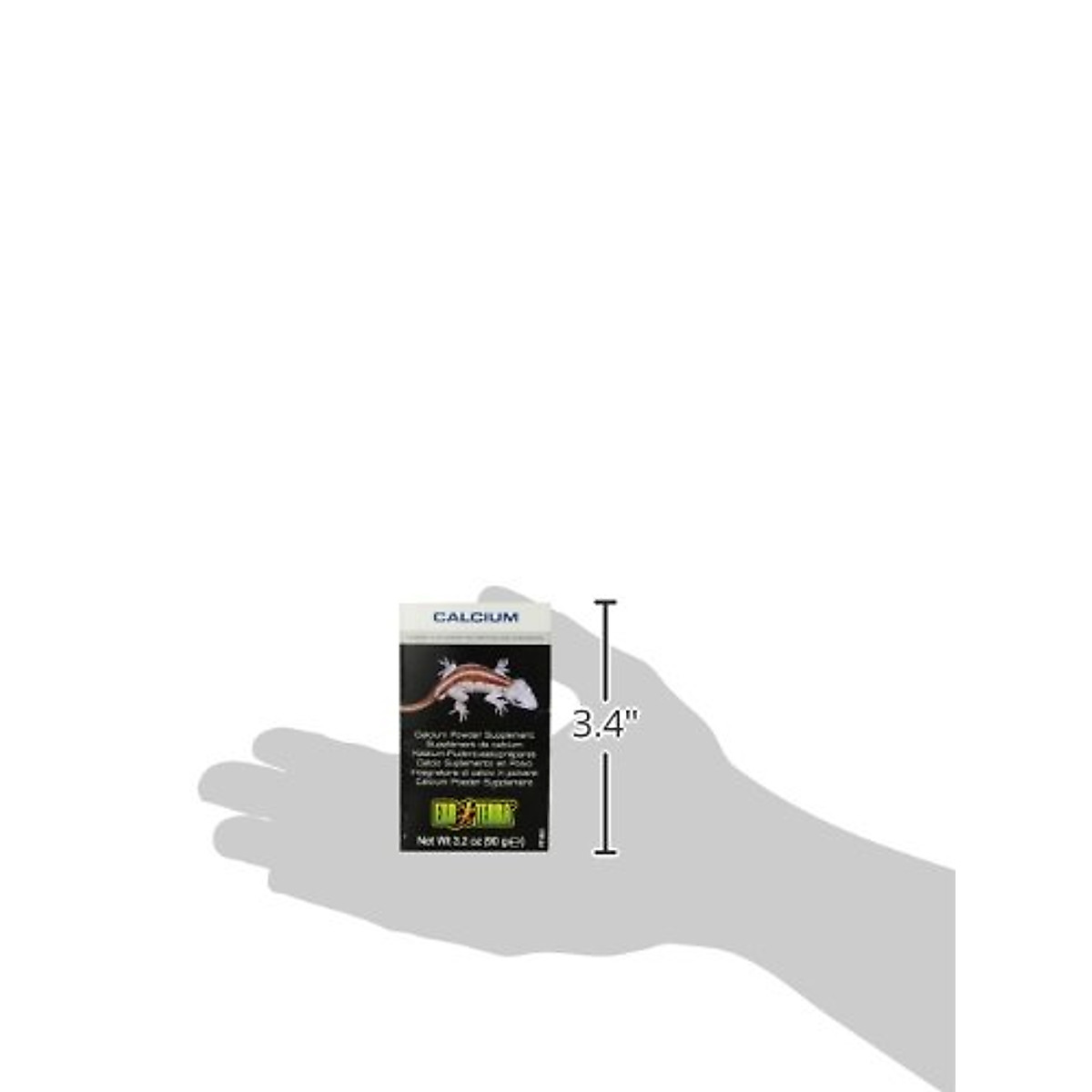 Exo Terra Calcium Powder Supplement for Reptiles and Amphibians, 3.2 Oz., PT 1851