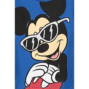 Disney Mickey Mouse Big Boys T-Shirt and Mesh Shorts Outfit Set Navy-Blue 8