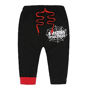 Shanleaf-Cat Spider Long Sleeve Pullover Hoodie Sweatshirt Outfits Set 2 Pcs Toddler Kids Baby Boys Pants Clothing Suit (Black, 5T)