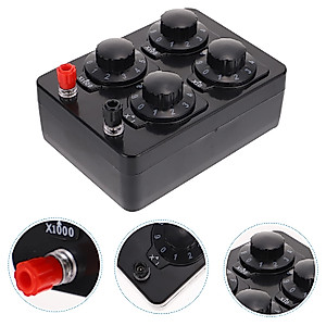 VILLFUL Box Box Resistance Box Variable Resistor Resistor Adjust Variable resistors Ten Years Teaching Instrument Variable Plastic Adjustable Capacitor kit Tool Substitution for Standard