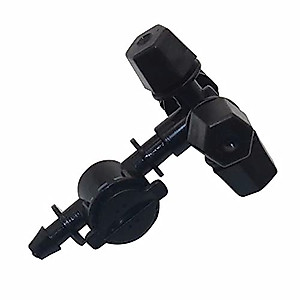 ZXCVB 20 Pcs Black Cross Fog Spray Nozzle Garden Sprayer with Anti-drip Cooling Mist System 1/4' Hose Atomizing Fog Pressure Spray